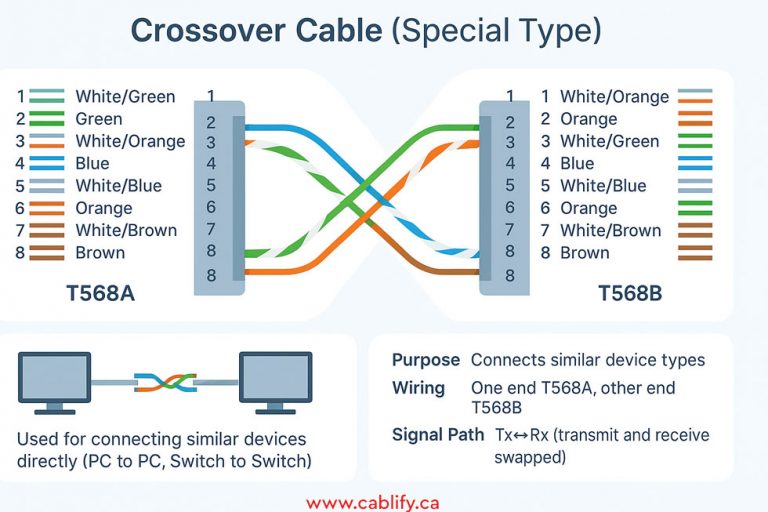 Straight-Through vs. Crossover in Data Cabling - Cablify