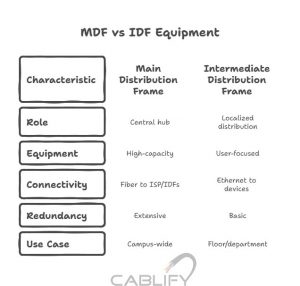 MDF vs IDF Rooms: Key Differences in Network Design - Cablify